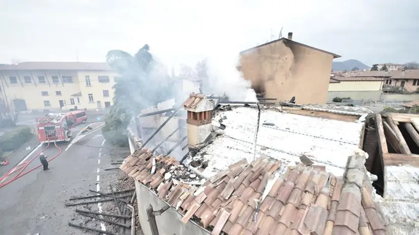 L'incendio a Rovato | Giornale di Brescia