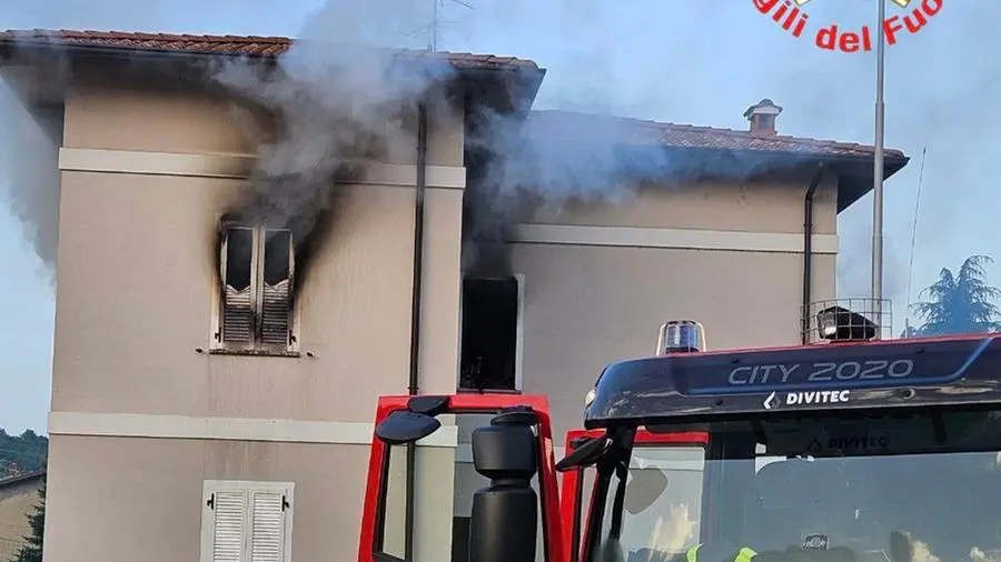 L'incendio a Ome | Giornale di Brescia