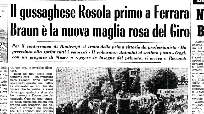 Accadde oggi: il 16 maggio 1981 Rosola vinse la sua prima tappa al Giro ...